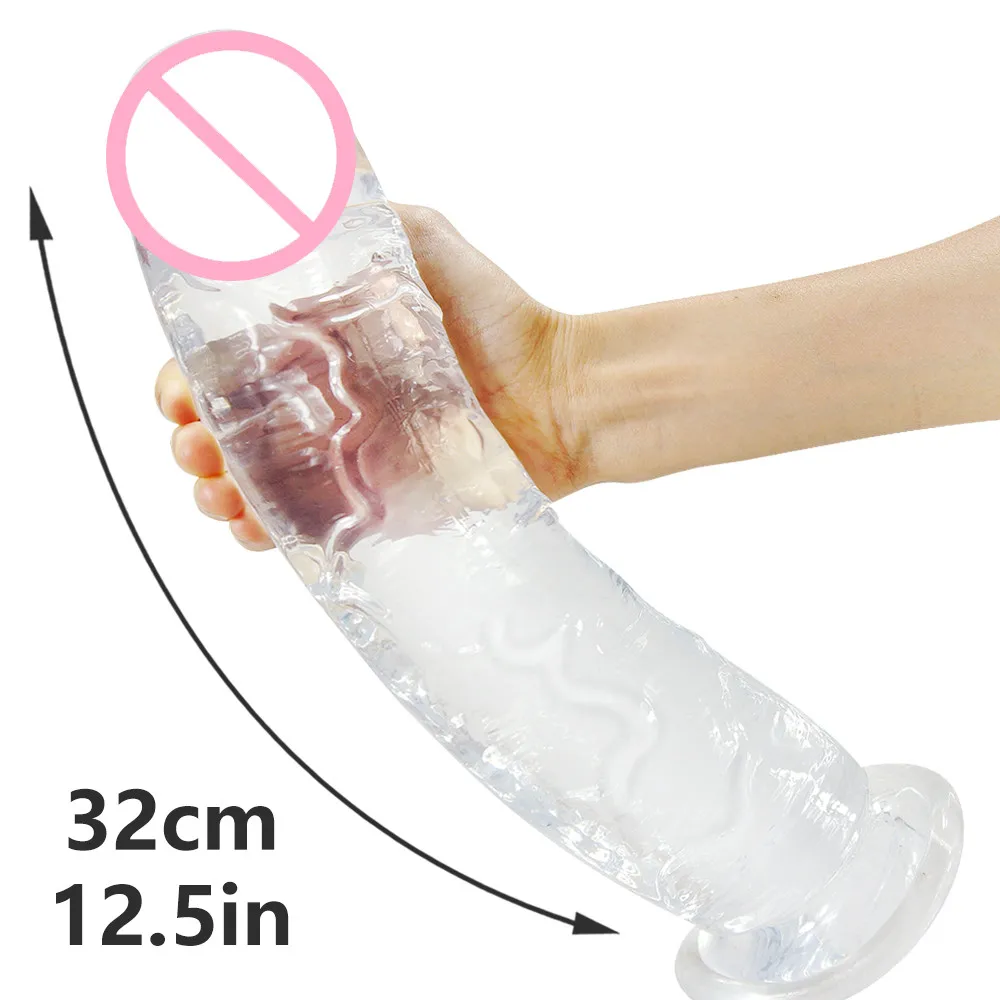 Huge Flesh Realistic Dildo Vagina Anal Butt Plug Strap On Penis Suction