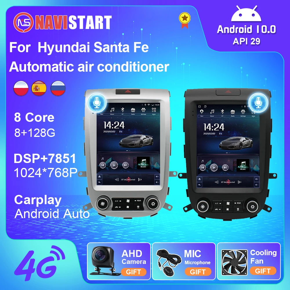 NAVISTAR reproductor Multimedia para coche, Radio con Android 10, aire ...