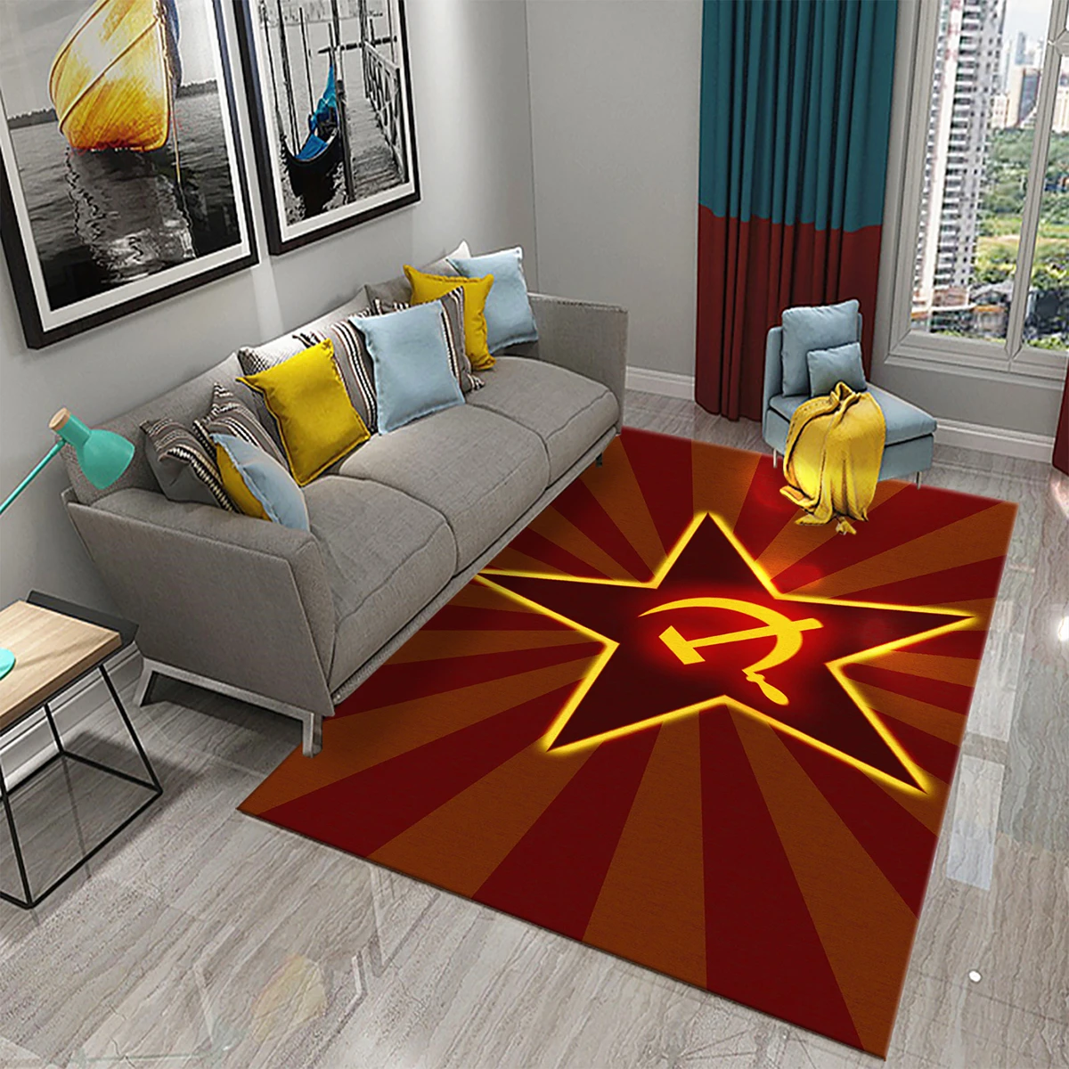 CCCP-Carpet-Bath-Non-Slip-Carpet-Soviet-Union-Hammer-Sickle-Red-Star ...