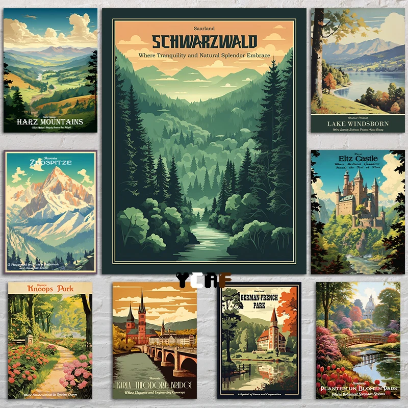 German-Nature-Landscape-City-Travel-Poster-Canvas-Printing-Germany ...