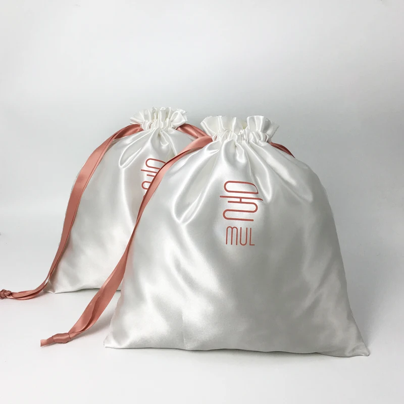 Satin Drawstring Bag with Ribbon for Jewelry Hair Travel Watch Shoes ...