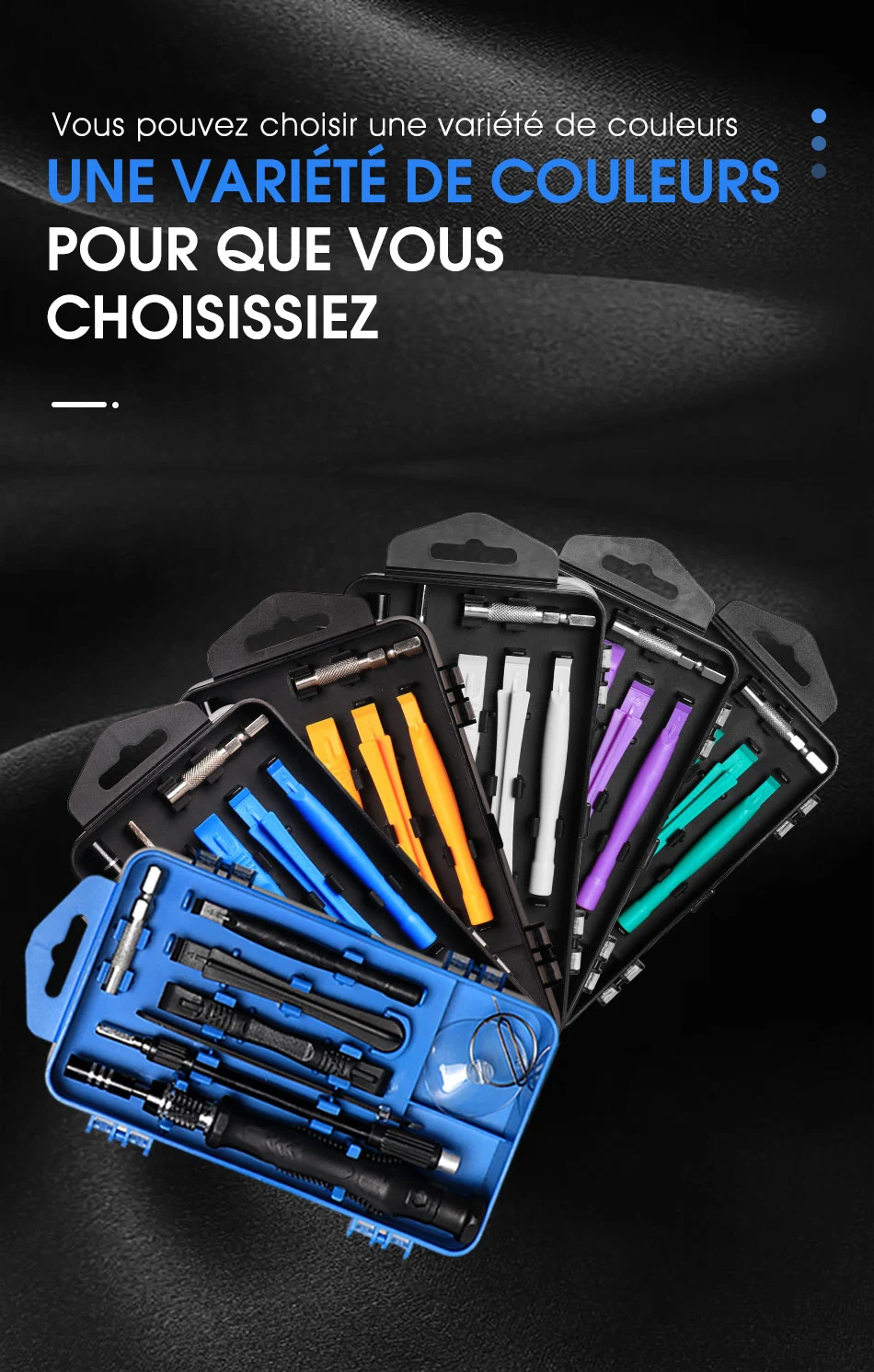 TOURNEVIS,122in1 Green--jeu de tournevis de précision 115-117-122 en 1, embouts de vis ...