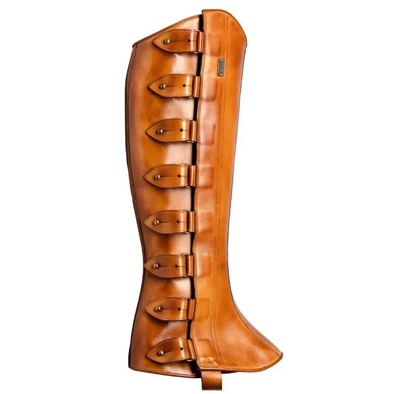Leather-Half-Chaps-Boot-Shoes-Cover-Steampunk-Gaiter-Shin-Guard ...