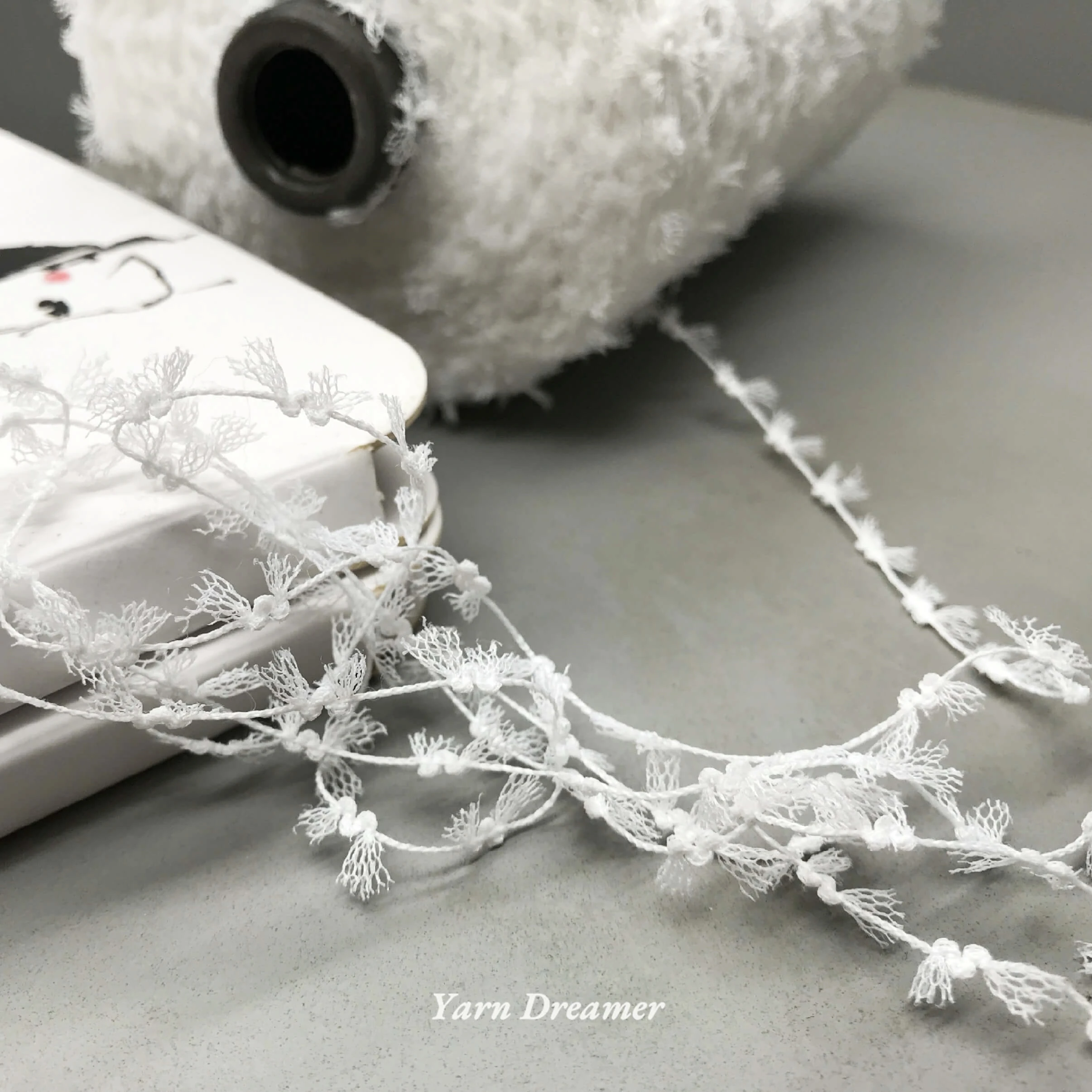 Lace White Yarn for Crochet Thread Mesh Yarns for Knitting and Crochet ...