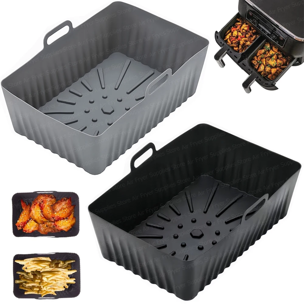 Air Fryer Silicone Liners for Ninja DZ401 DZ201 AF300 AF400 Rectangular ...