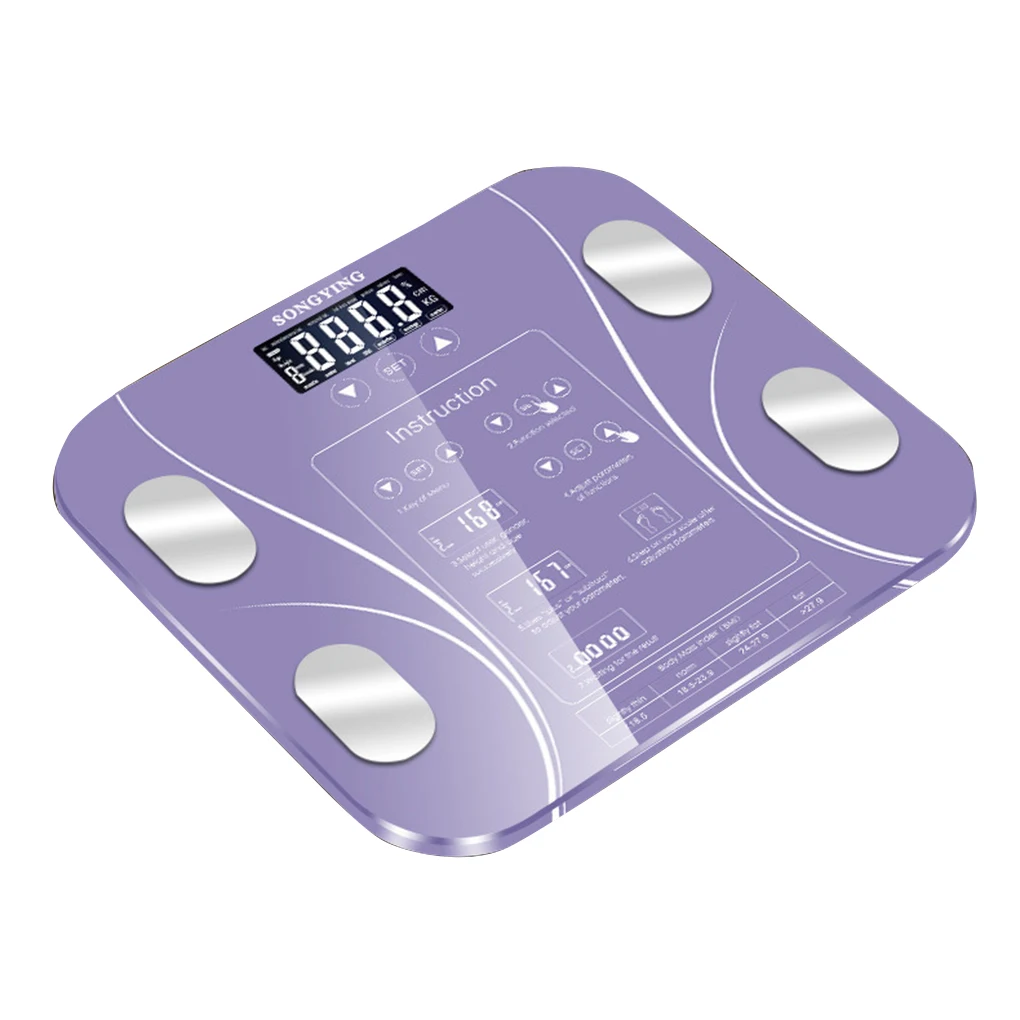 Body Fat BMI Scale Digital Human Weight Scales Floor LCD Display Body ...