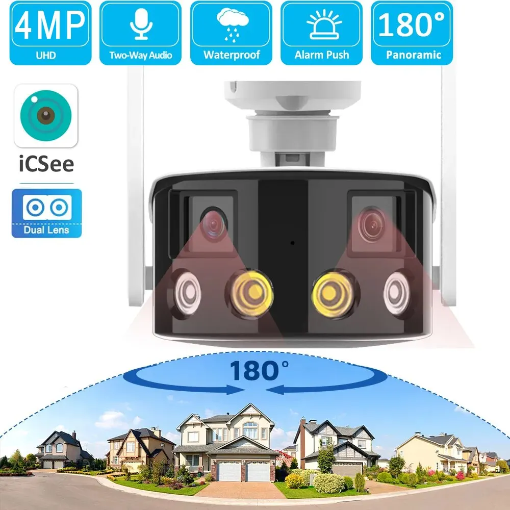 4K-4MP-IP-Camera-Panoramic-WiFi-Color-Night-Vision-180-Wide-Angel ...