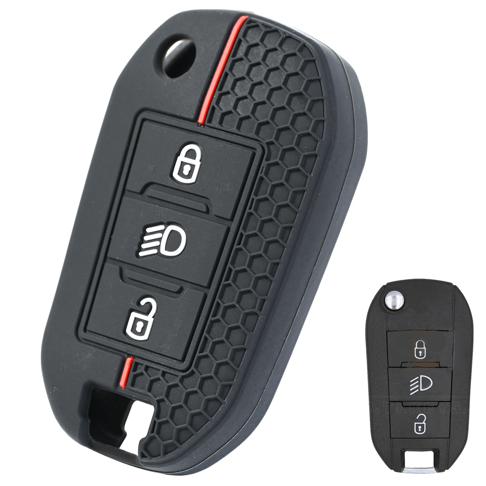 For Peugeot 3008 308 208 508 5008 Citroen C6 2022 Remote Smart Silicone ...