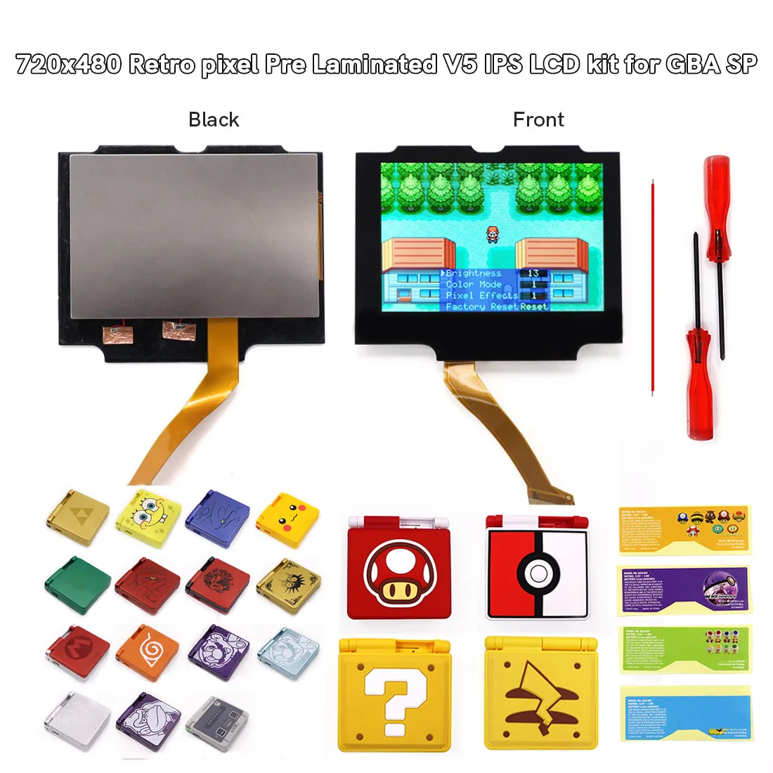 Drop-In-V5-HD-GBA-SP-IPS-pre-Laminated-LCD-Screen-Kits-for-Gameboy ...