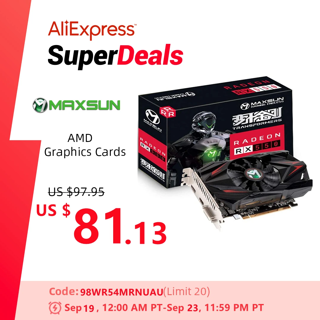 Maxsun completa nova placa gráfica amd gpu radeon rx 550 ...