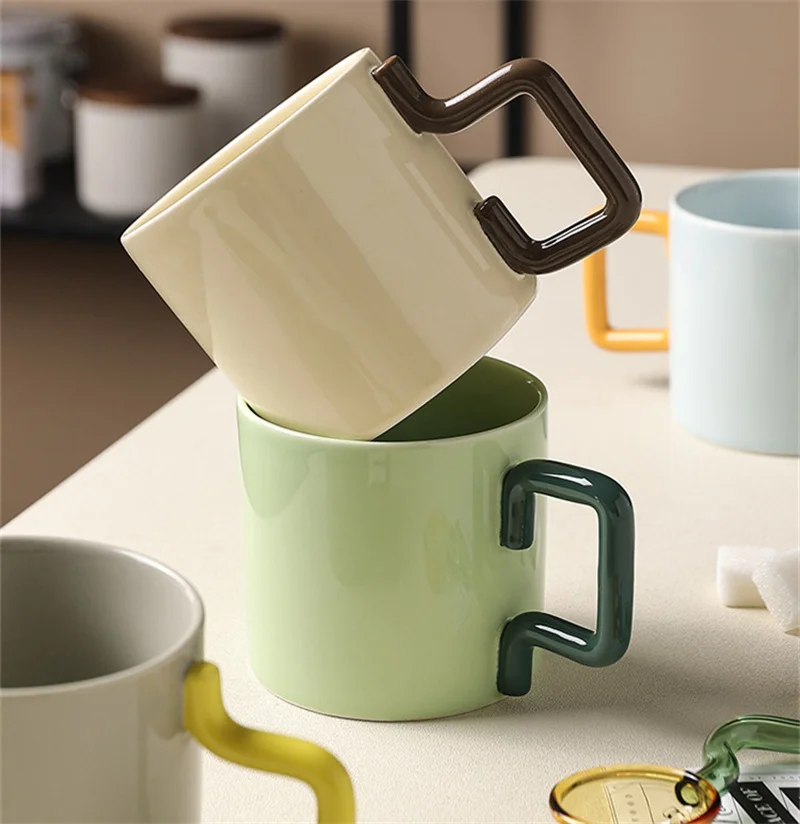 Square Handle Coffee Mug