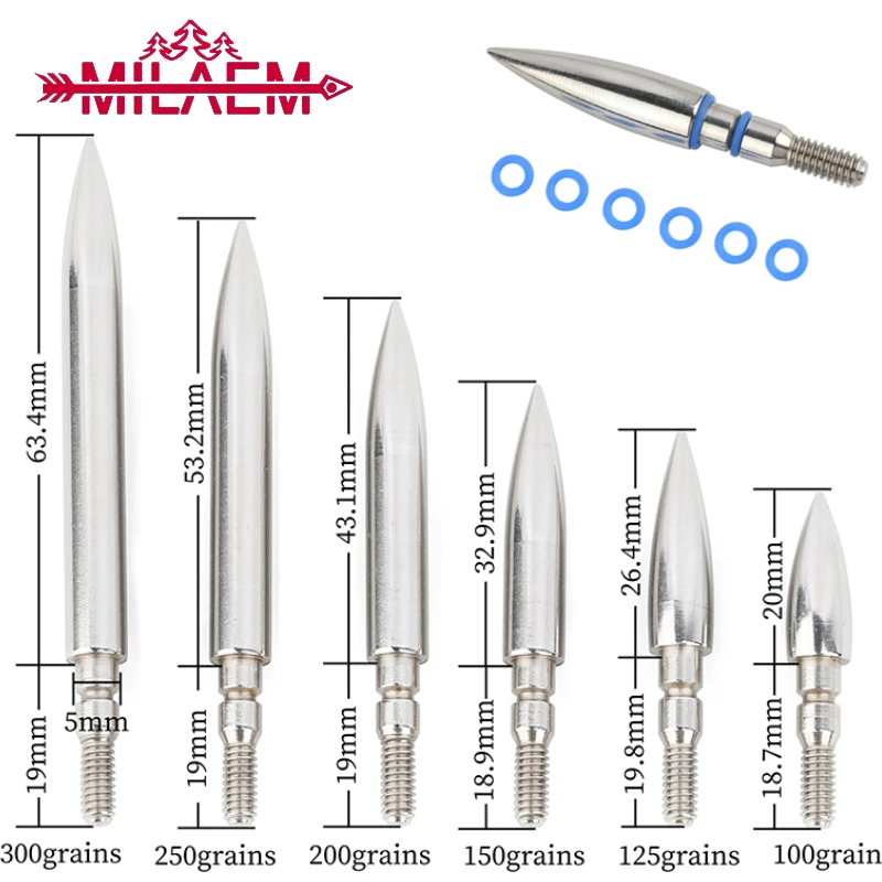 12pcs-Archery-Arrowhead-with-O-Ring-Rubber-Washers-Universal-Thread ...