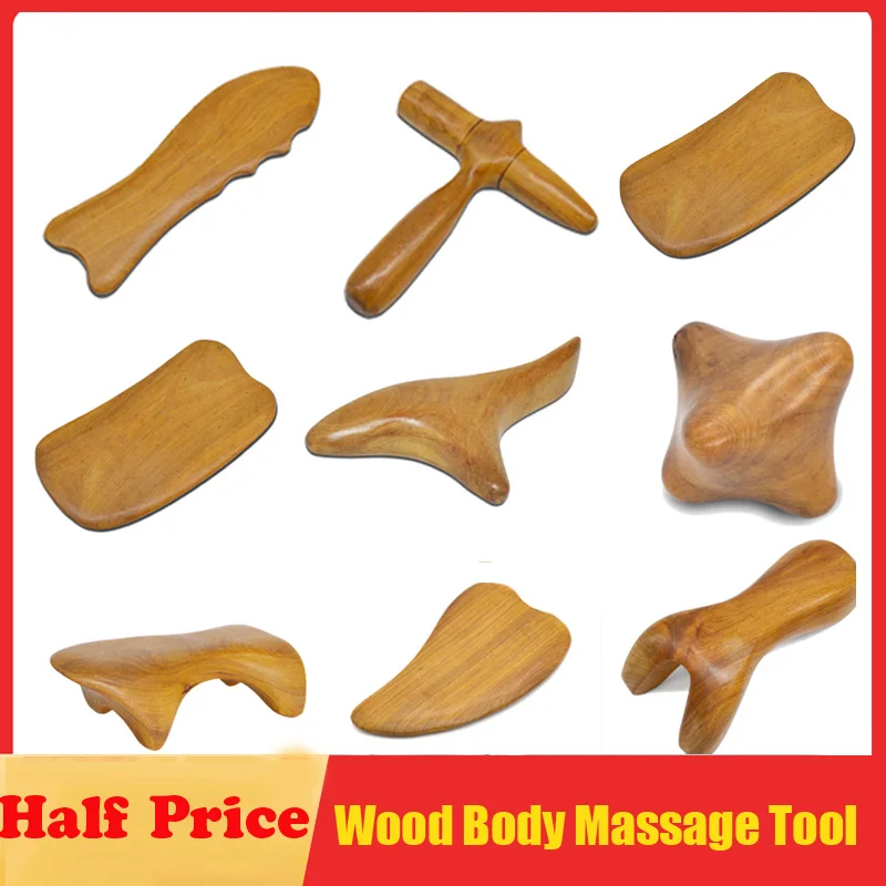 Wood-Body-Massage-Tool-Foot-Reflexology-AcupunctureThai-Massager-Roller ...