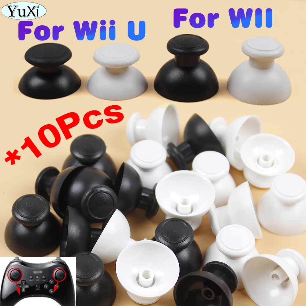 10pcs 3D Analog Joystick Grip Caps For Nintend WII WiiU Thumbstick ...