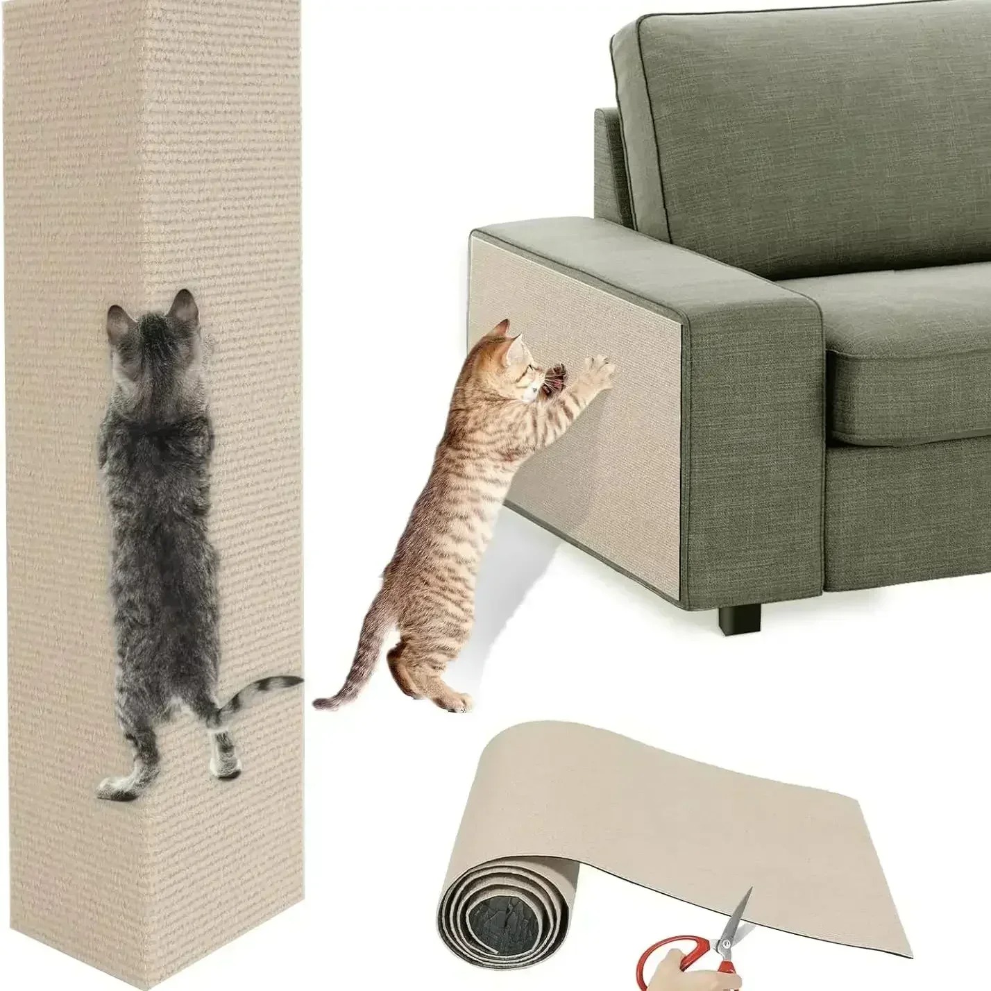 Wall Self-Adhesive Anti Cat Scratch Sofa Protector DIY Cats Scratch ...