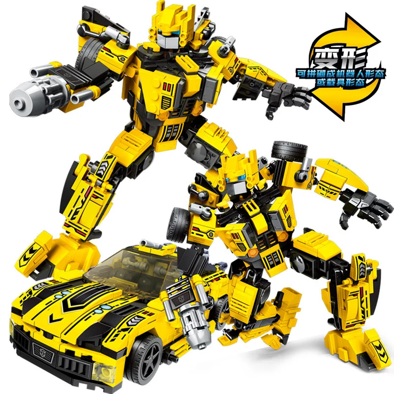 New Creative Bumblebee Autobot Transformer Robot Building Block Model ...