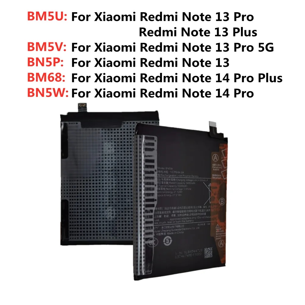 BM5U BM5V BN5P BM68 BN5W バッテリー Xiaomi Redmi Note 14 Pro Plus Pro+ ...