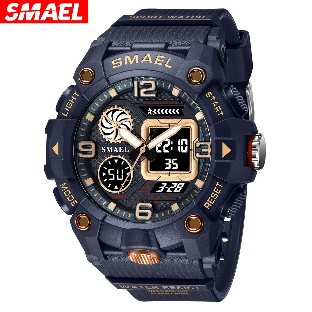SMAEL-Sport-Chronograph-Stopwatch-Wrist-Watches-for-Men-Dual-Display ...