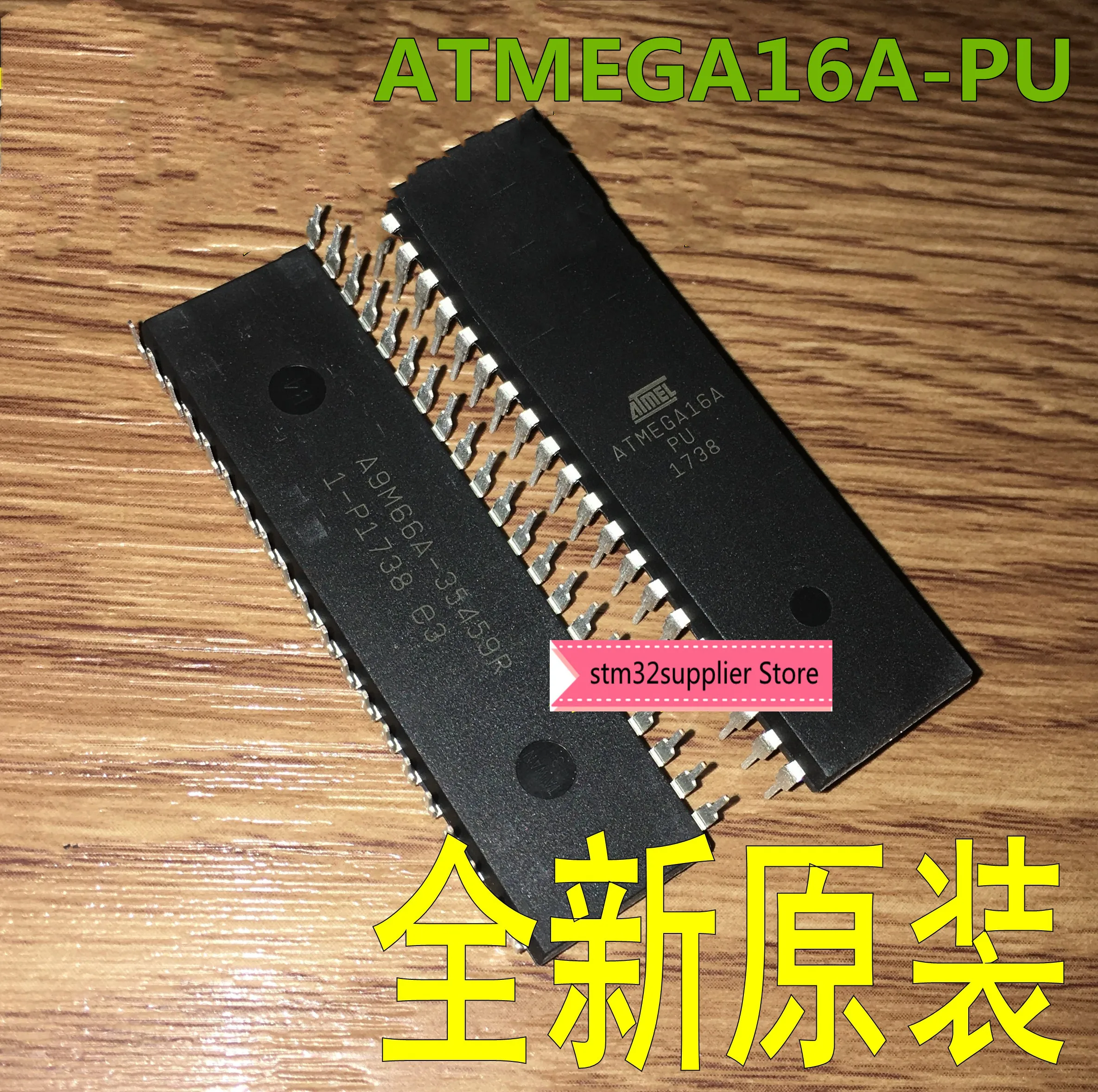 ATMEGA16A PU plug reta dip microcontrolador de 40 avr novo original autêntico| | - AliExpress