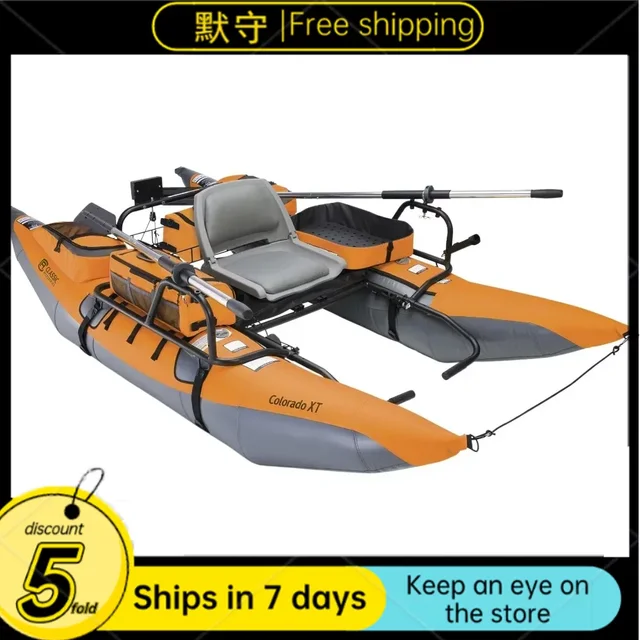 Heavy-duty Pontoon Boat with Abrasion-resistant PVC Bottom – Outdoor ...