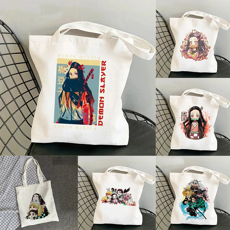 Cute-Nezuko-Kamado-Printed-Women-Shoulder-Bag-Demon-Slayer-Shopping ...