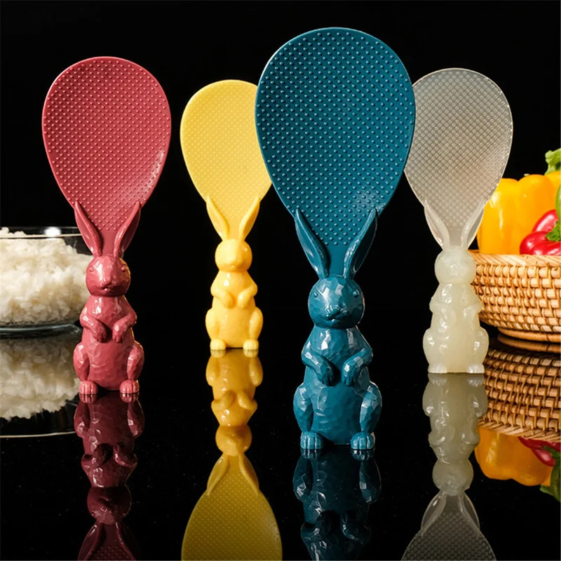 Cartoon-Rice-Spoon-Wheat-Straw-Rabbit-Spoon-Can-Stand-Up-Rabbit-Rice ...