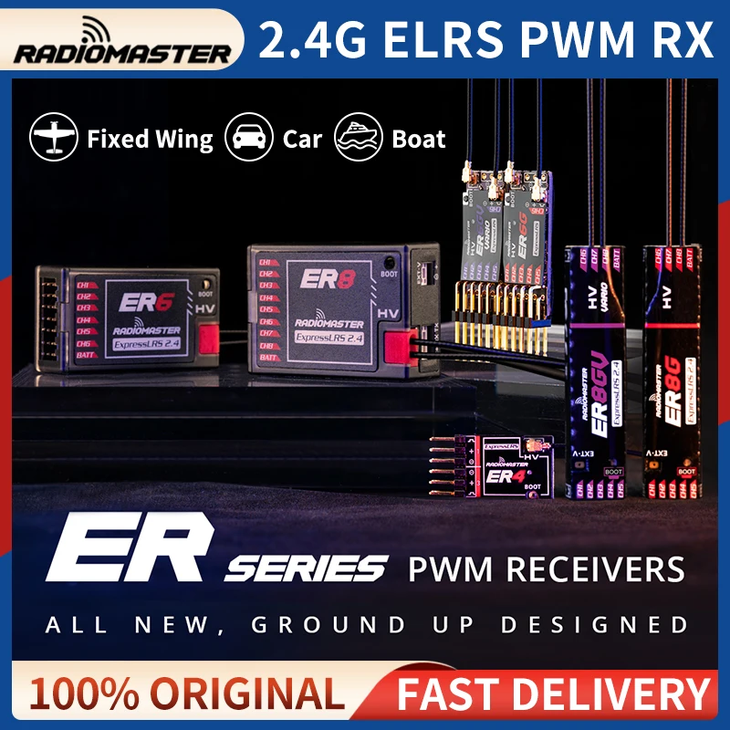 Radiomaster-receptor-ELRS-PWM-2-4-GHz-ER4-4CH-ER6-ER6G-ER6GV-6CH-ER8 ...