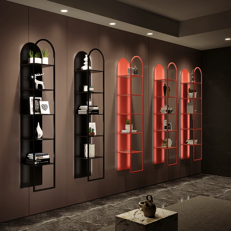 Storage-partition-display-rack-luminous-laminate-shelf-bookshelf-wall ...