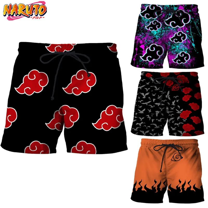 Anime-Naruto-Akatsuki-Board-Shorts-for-Man-Summers-Shorts-Trunks-Uchiha ...