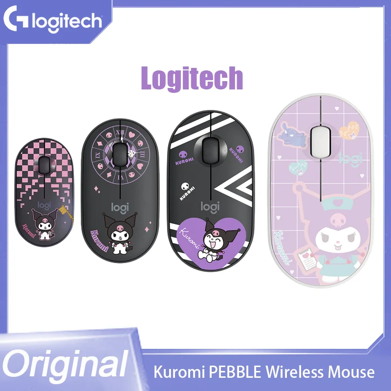 Original-Logitech-Sanrio-Kuromi-Co-Branded-Cartoon-Pebble-Wireless ...