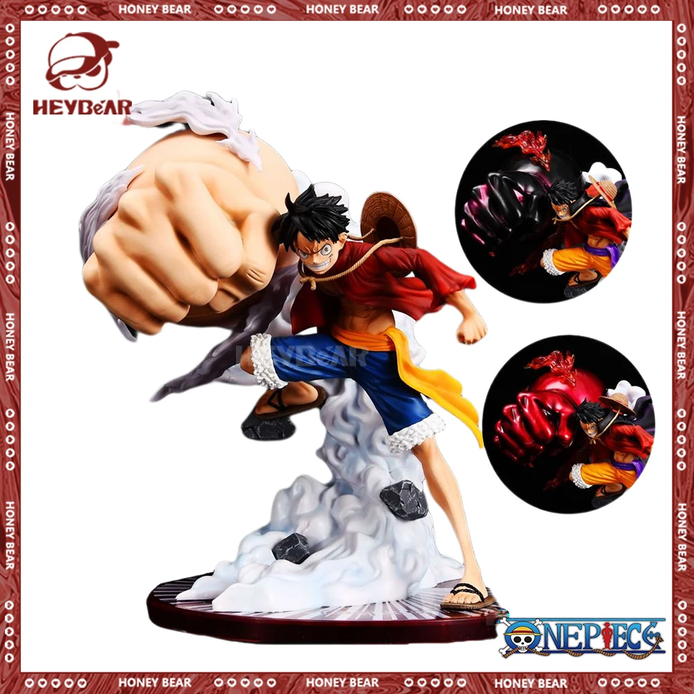 Anime 25cm One Piece Monkey D Luffy Figure Gk Statue Ghost Island Fist ...