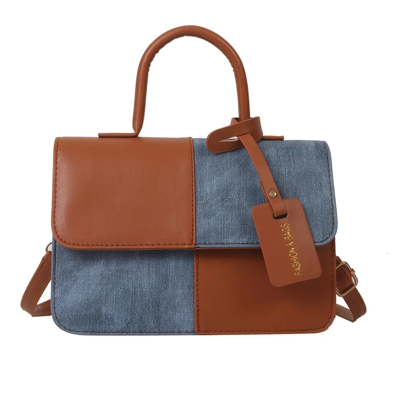 Contrast-color-Leather-Crossbody-Bags-For-Women-Travel-Handbag-Fashion ...