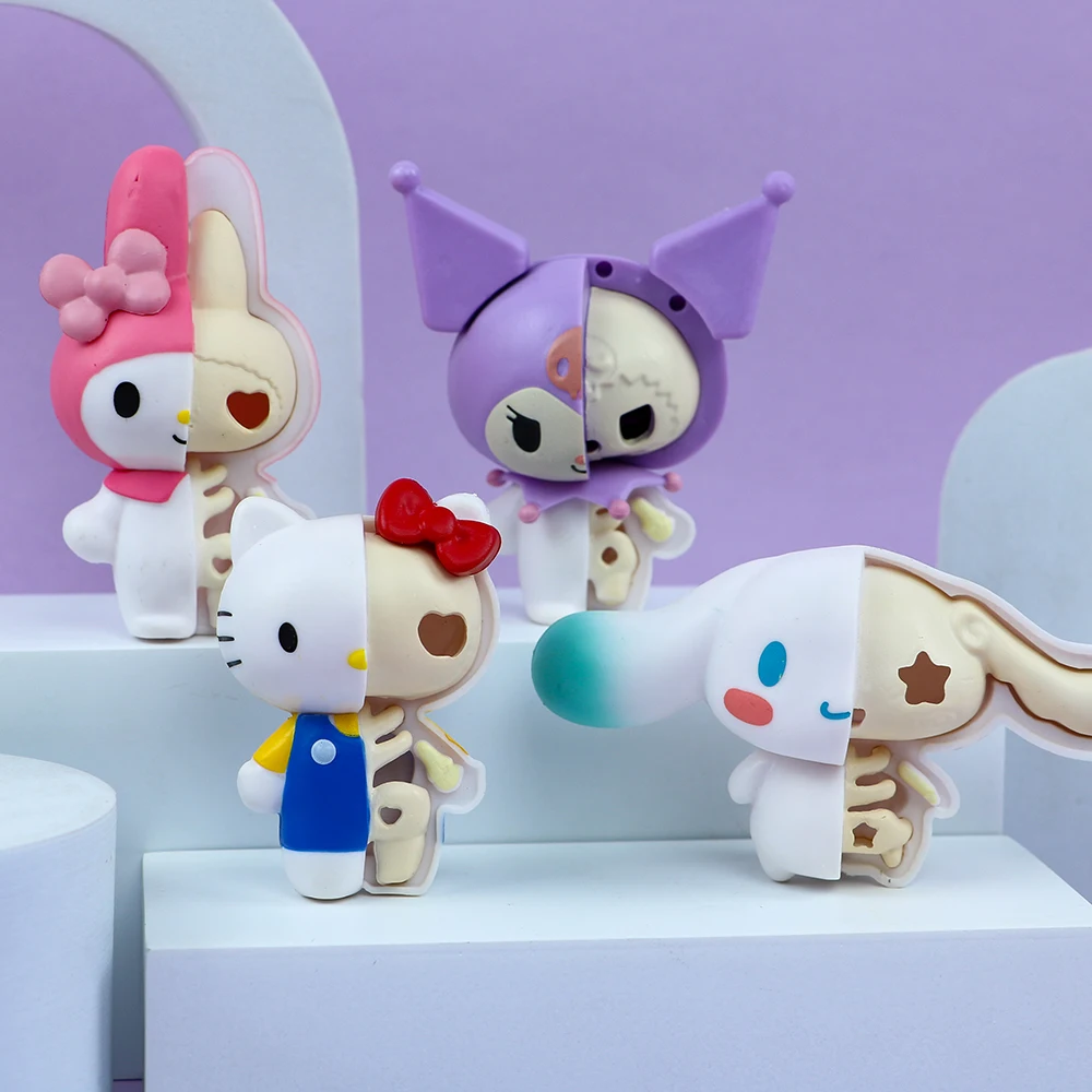 Sanrio-Half-skeleton-Blind-Box-HelloKitty-Kuromi-Melody-Cartoon ...