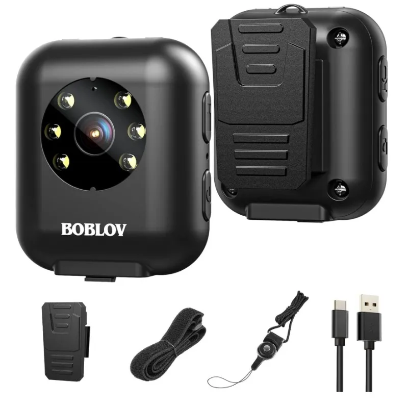 BOBLOV-W4-Mini-Body-Worn-Camera-64GB-1080P-Video-Camera-Battery-5hours ...