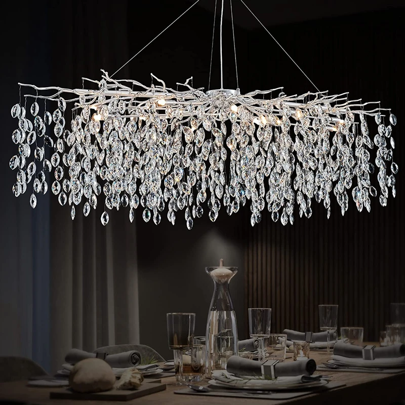 Tree Branch Crystal Chandelier | Modern Tree Branch Chandelier - Chrome ...