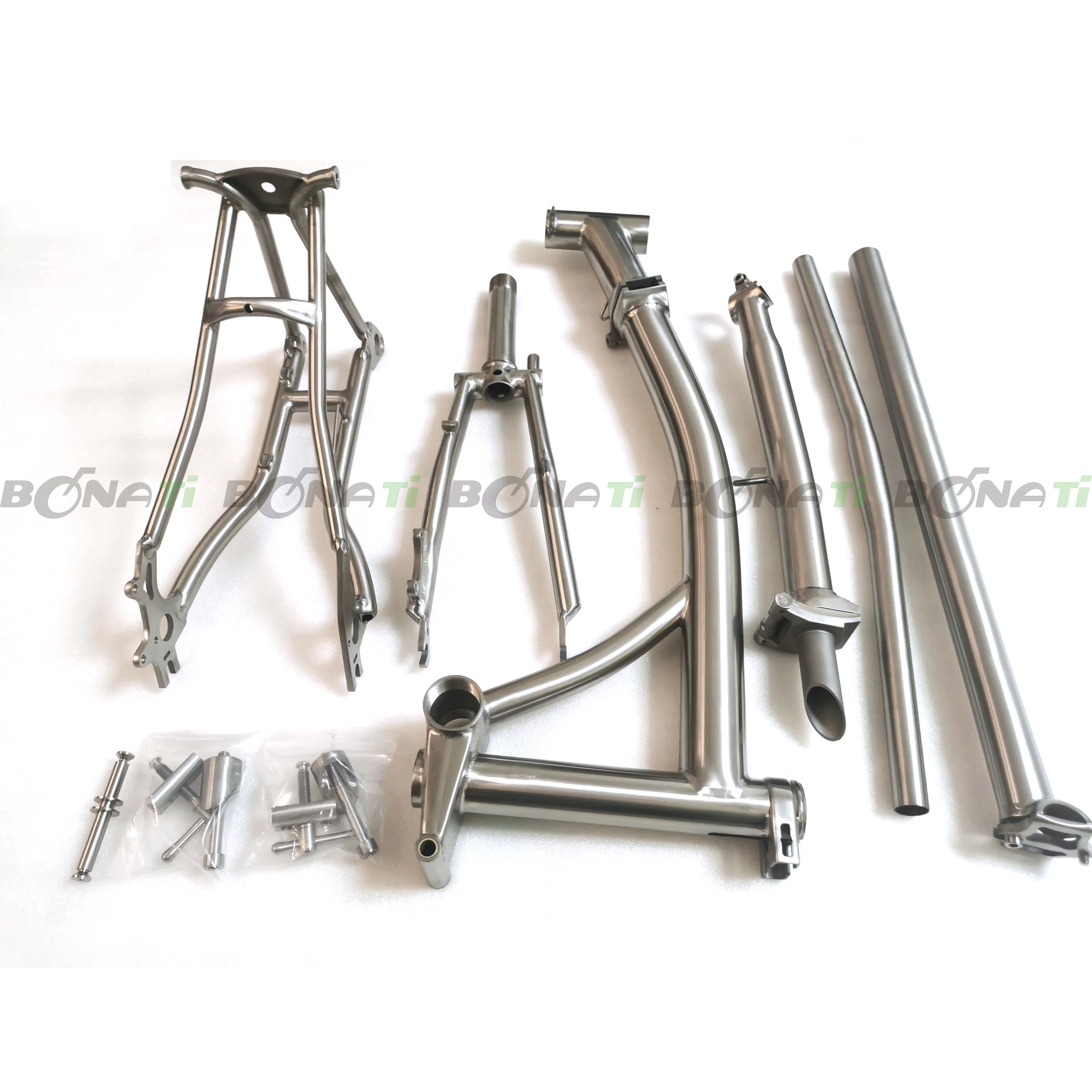 Titanium-Folding-Bike-Frameset-Disc-Brake-Front-and-Rear-Triangle ...