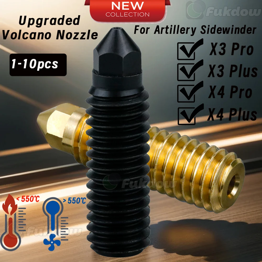 1-10 pcs Upgrade Volcano Nozzle For Artillery Sidewinder X4 X3 Plus/Pro ...