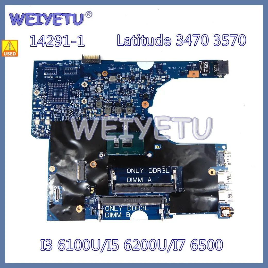 Used Laptop Motherboard With CPUS I3 6100U I5 6200U For Dell 14291-1 ...