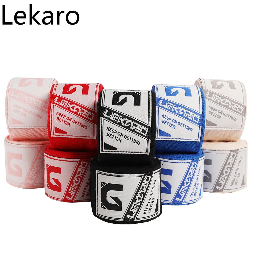 Lekaro-2-Rolls-4m-Boxing-Stretch-Cotton-Band-Sanda-Muay-Thai-Wrist ...