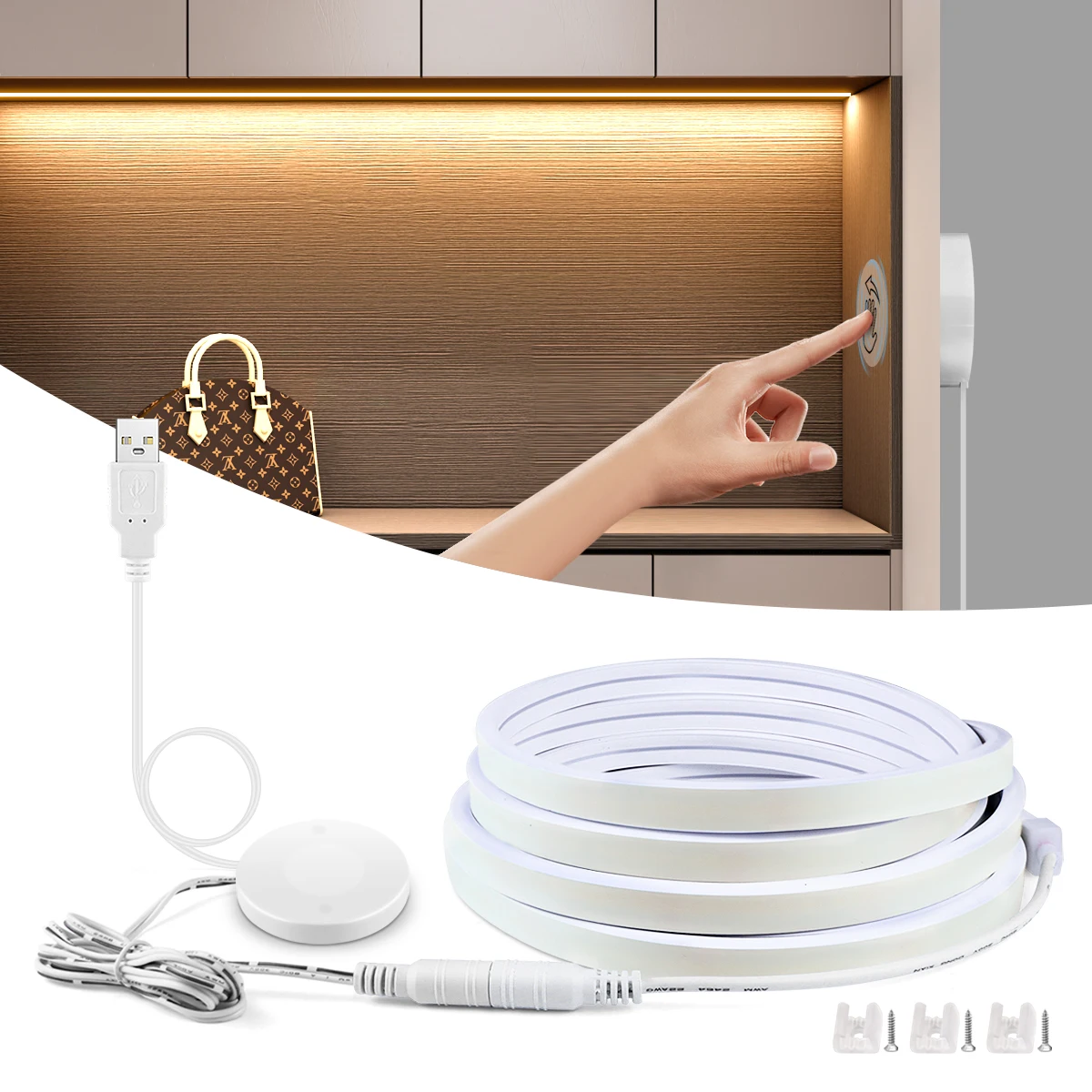 Penetrable-Wood-Panel-Touch-Switch-Dimmable-USB-5V-LED-Under-Cabinet ...