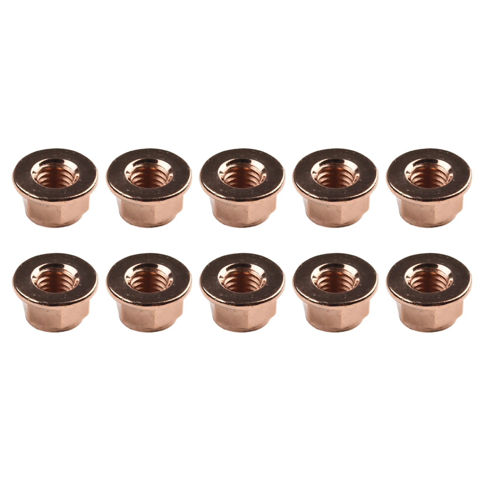 50 Pcs Exhaust Nut Elbow Nuts M8 SW 13 Turbocharger Manifold Copper Nut ...