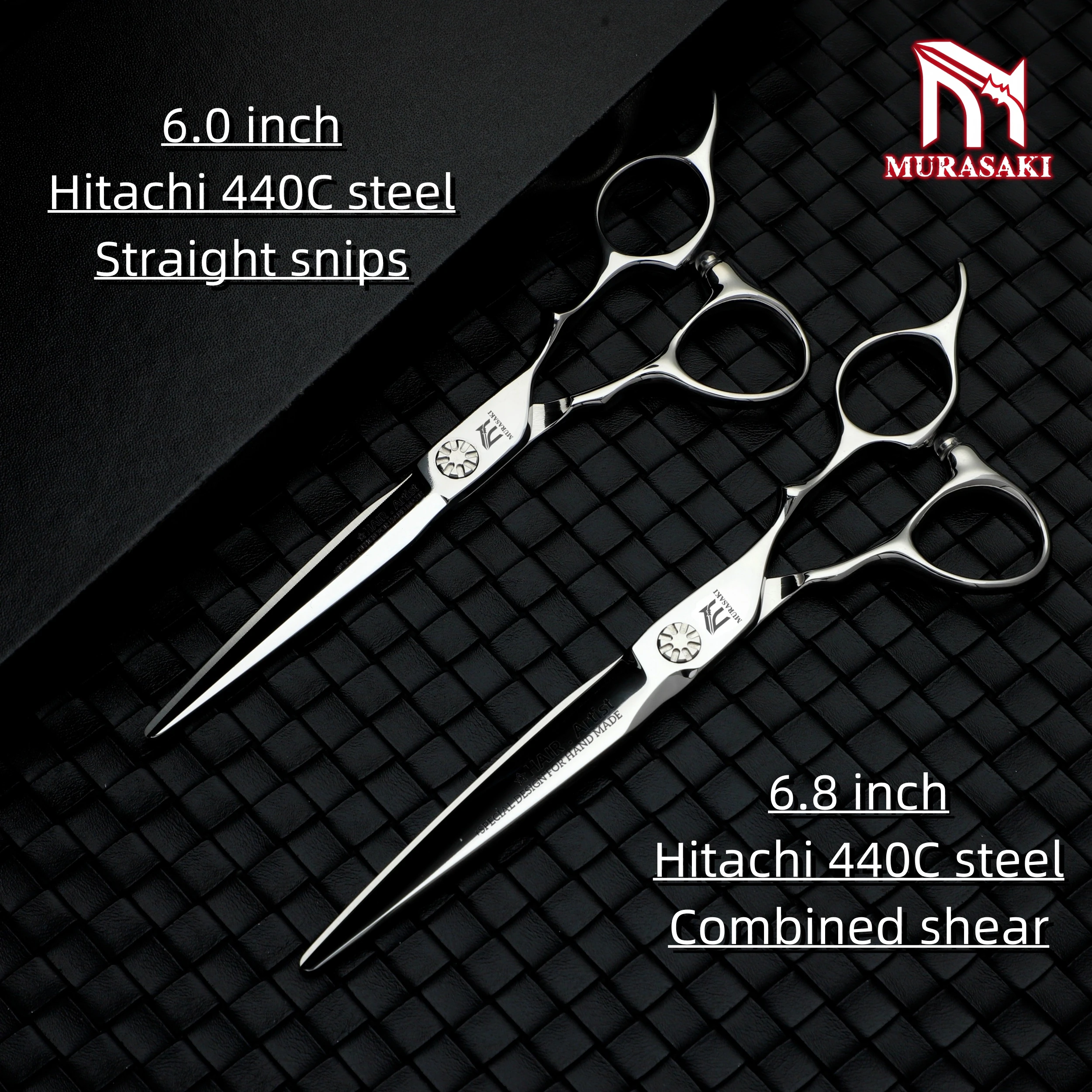 Professional Serrated hair scissors，6-6.5-6.8 inch barber accessories ...