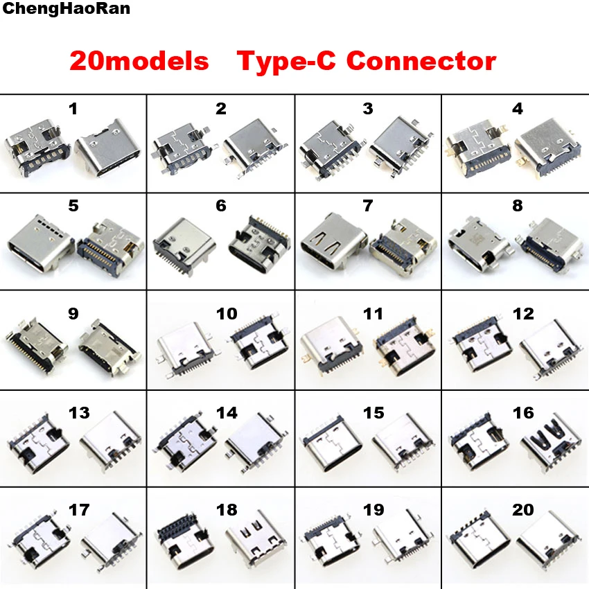 20-modelos-de-conector-USB-3-1-tipo-C-puerto-de-carga-enchufe-tipo-C ...