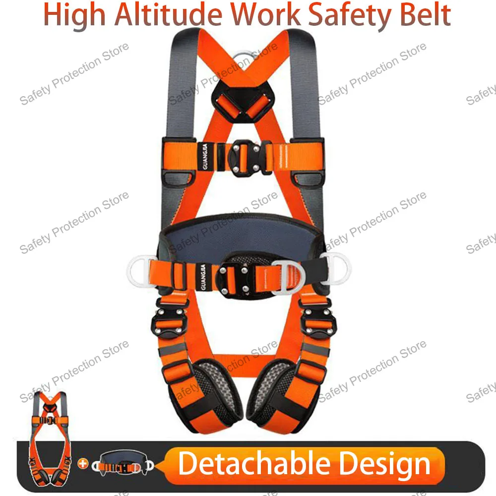 Five-point-High-Altitude-Work-Safety-Harness-Full-Body-Safety-Belt ...