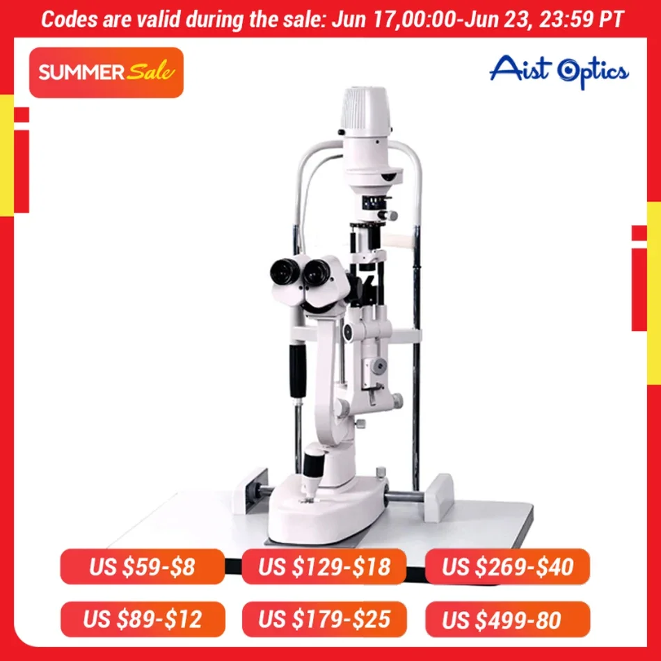 AIST-LS-4-Five-Magnifications-Ophthalmology-Slit-Lamp-Optometry-Microscope-With-Led-Illumination ...