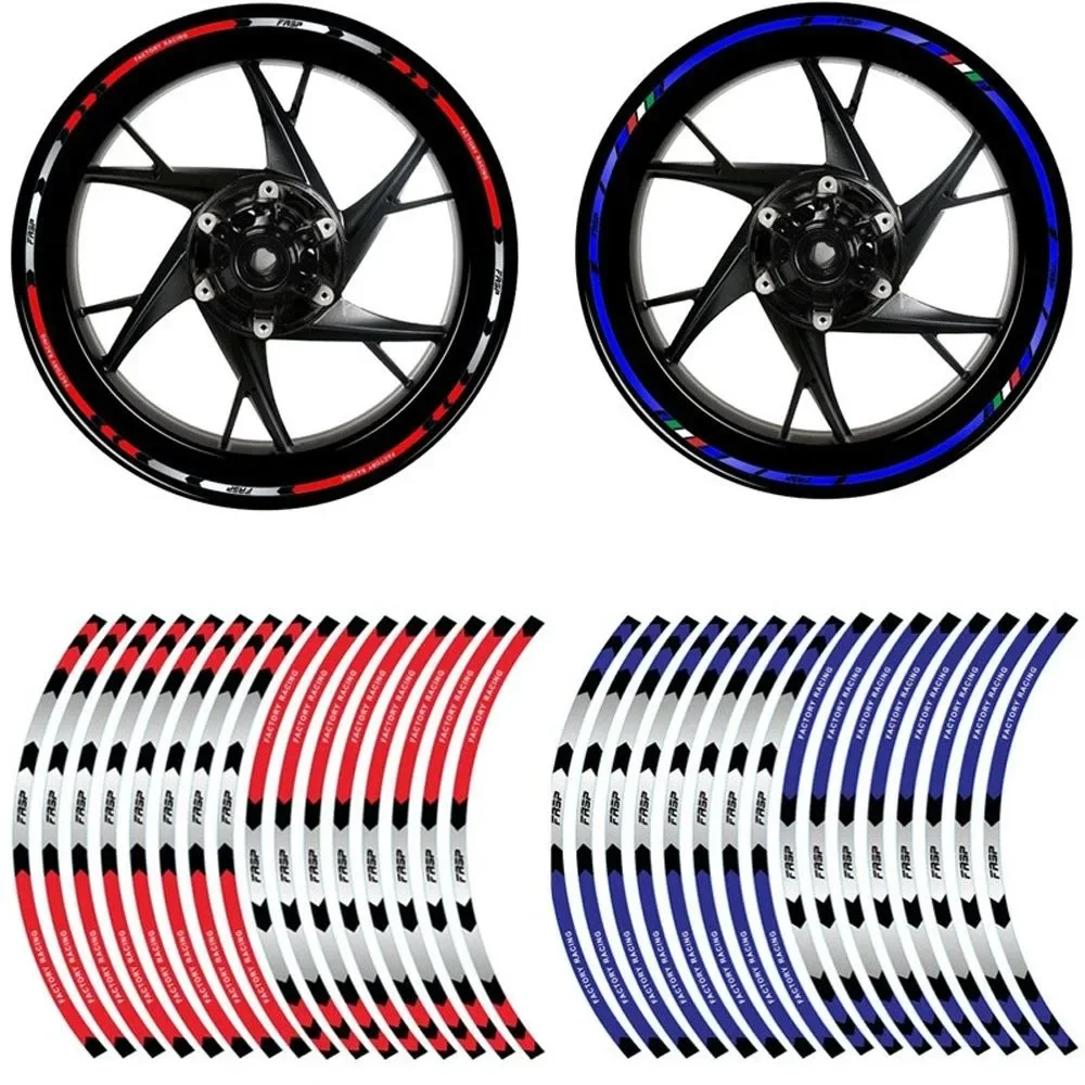 16 pieces Striped Motorcycle Wheel Sticker Car Reflective Rim Tape ...