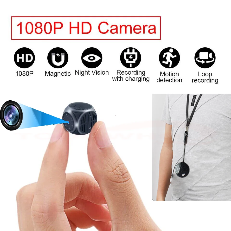 1080P HD Portable Very Small Camera Infrared Night Vision Motion Detect ...