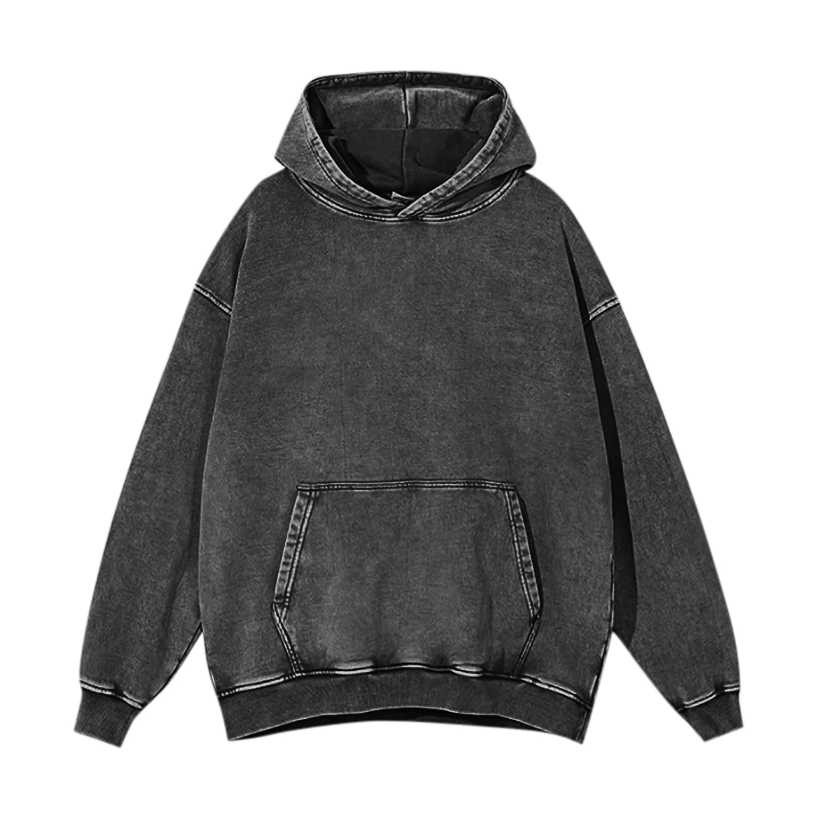 Vintage-Washed-Distressed-Hoodies-Solid-Color-Grunge-Oversized-Hoodie ...