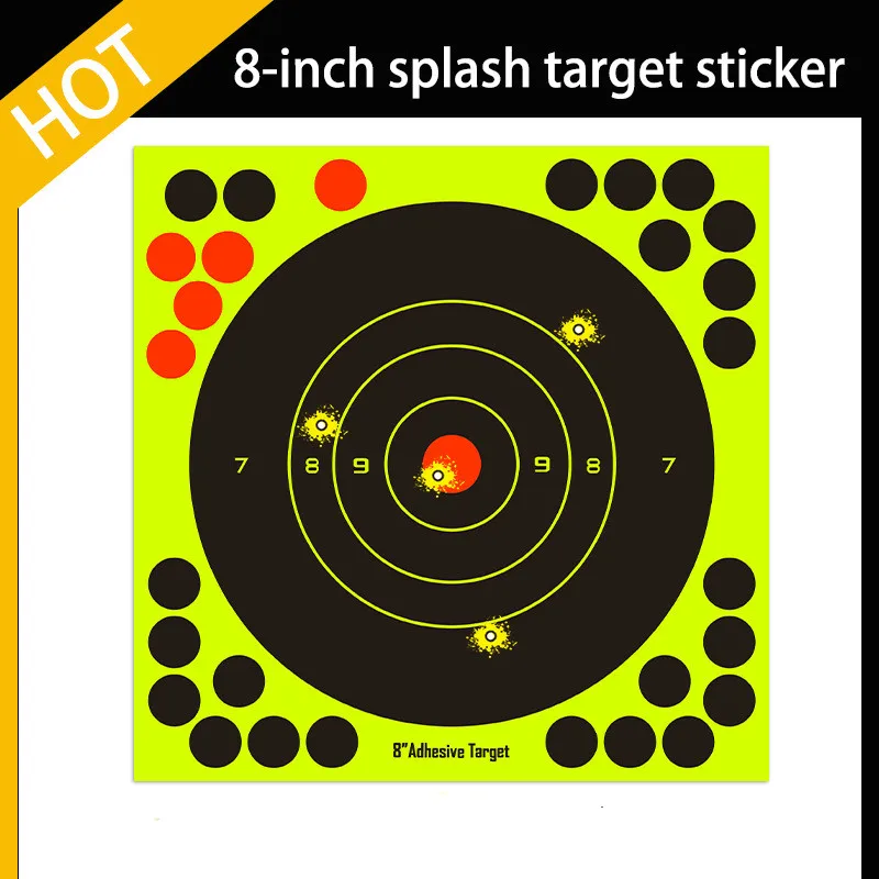 20-Pcs-Lot-Shooting-Target-Stickers-8x8-inch-Adhesive-Reactive-Self ...