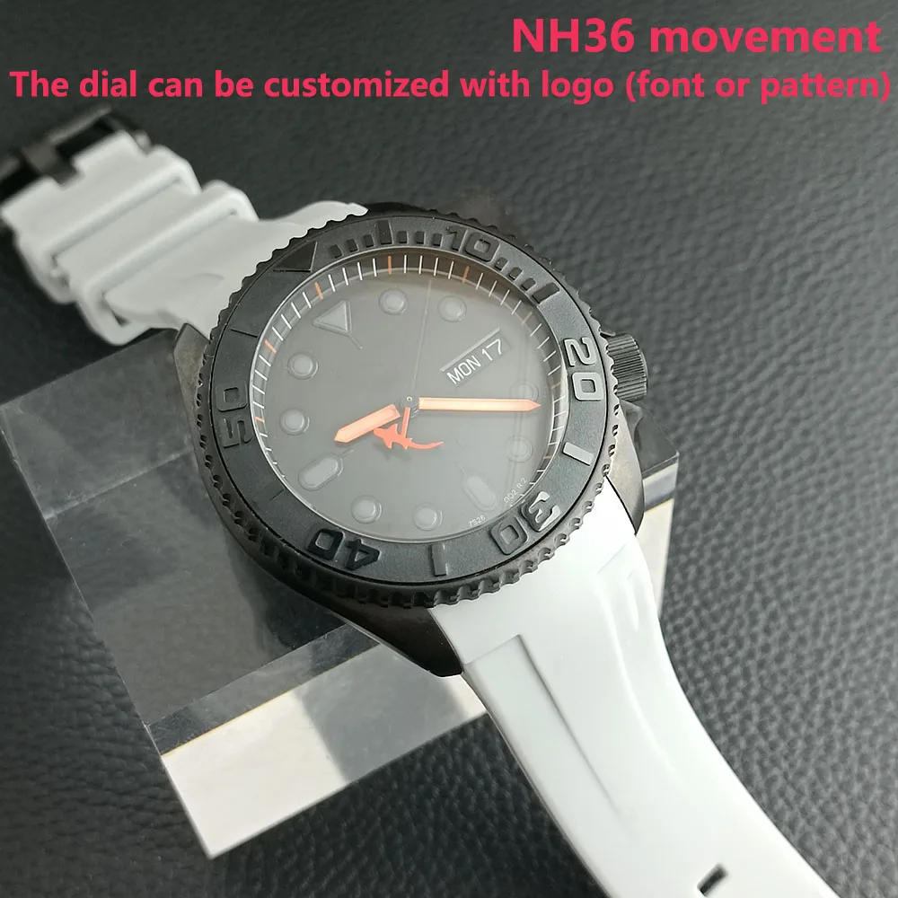 NH36-men-s-watch-waterproof-watch-case-frosted-black-mechanical-sports ...